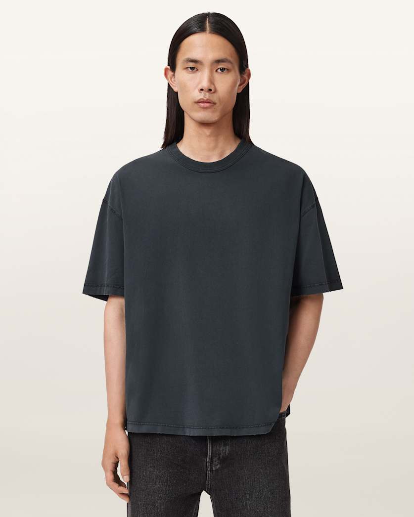 Cole Short Sleeve Oversized T-Shirt Washed Black | ALLSAINTS FR